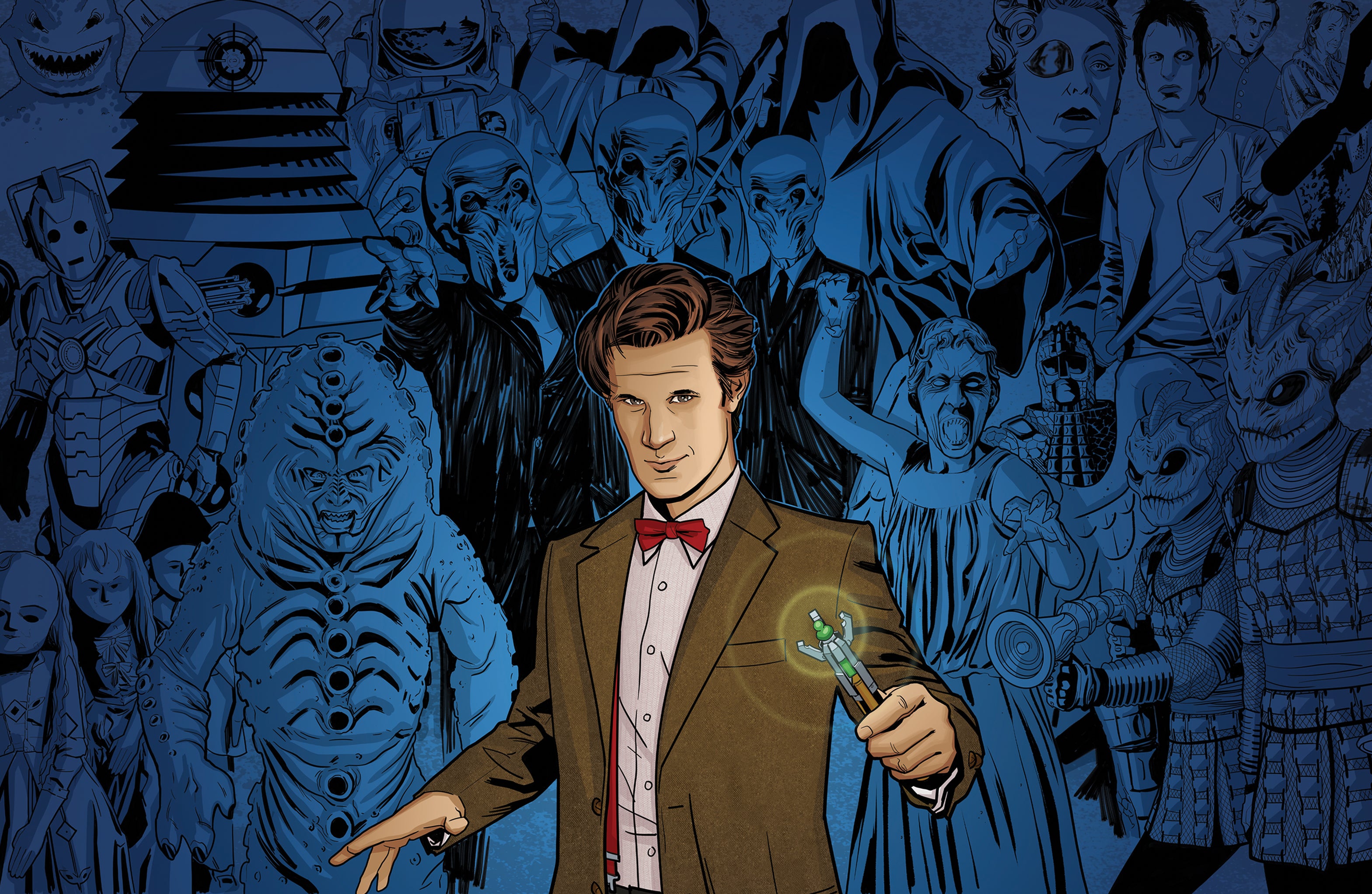11th Doctor & Villains – KellyYatesArt